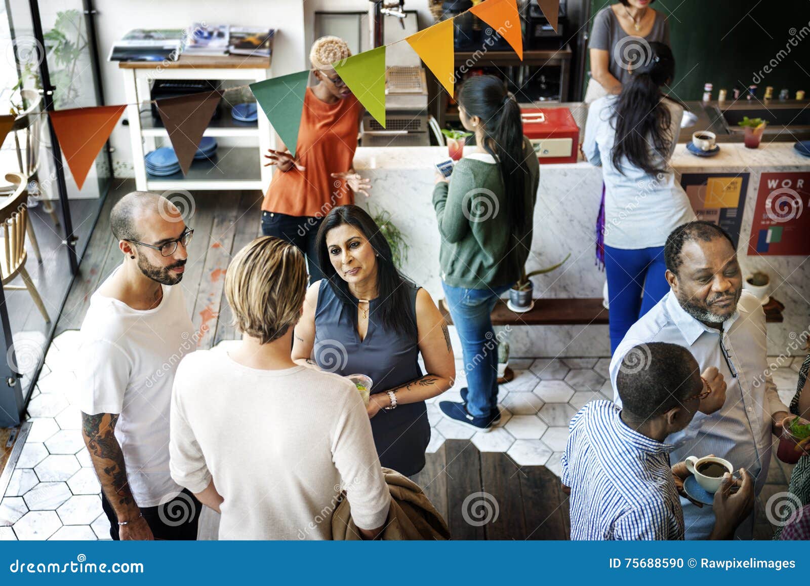 Party Restaurant Colleagues Collaboration Team Concept Stock Photo ...