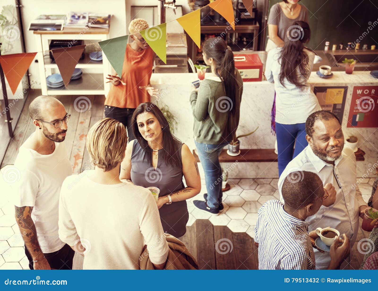 Party Restaurant Colleagues Collaboration Team Concept Stock Photo ...