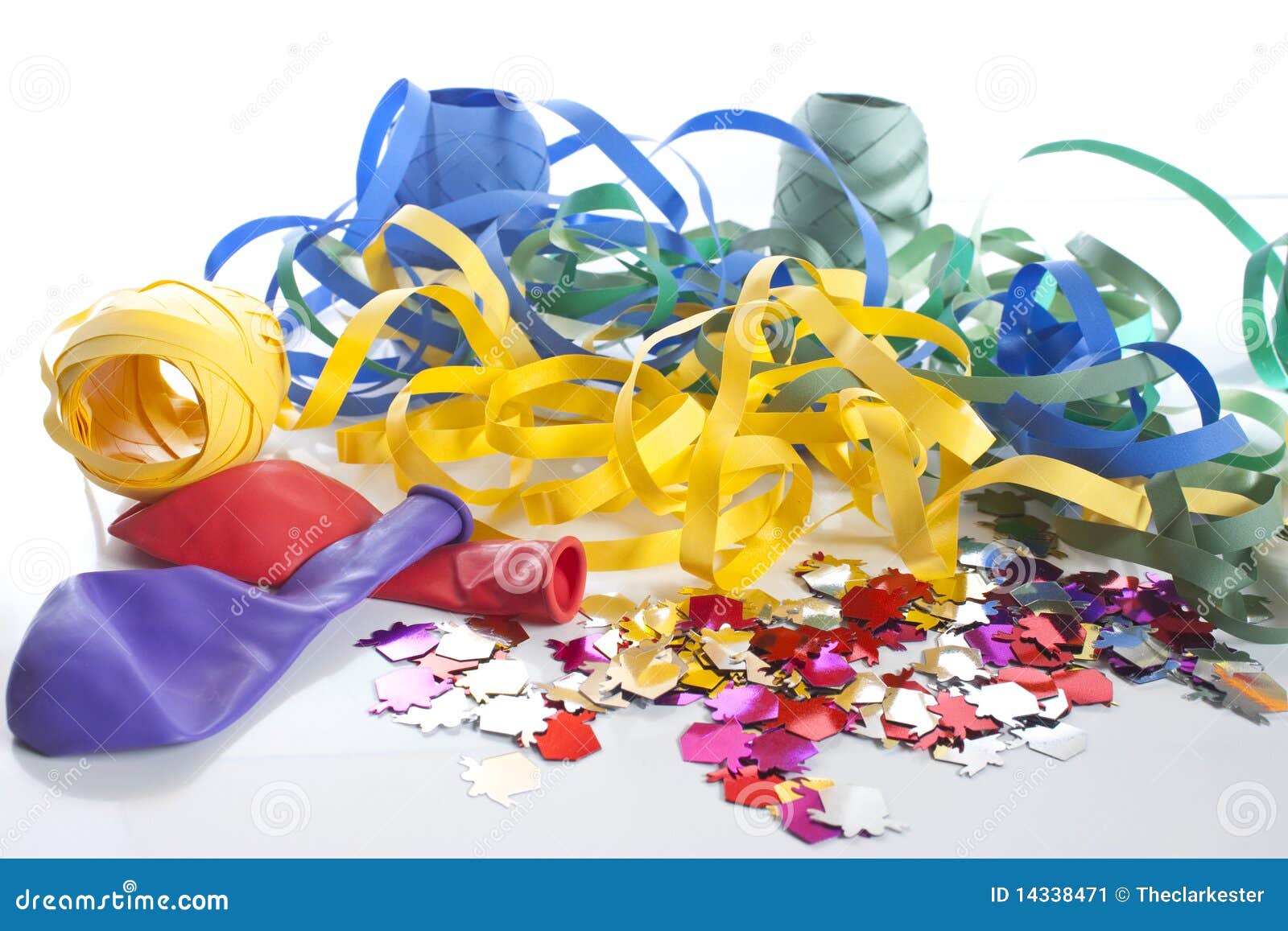 Party ribbons and balloons stock image. Image of holiday - 14338471