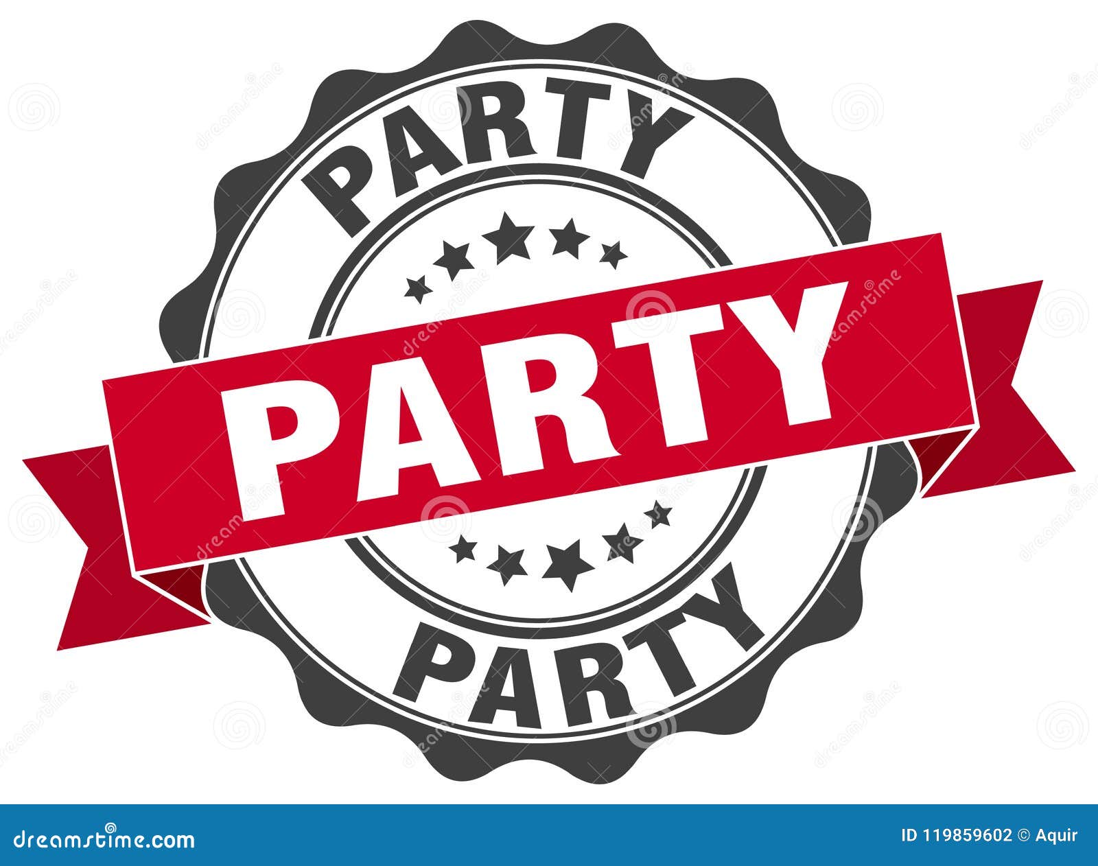Party seal. stamp stock vector. Illustration of seal - 119859602