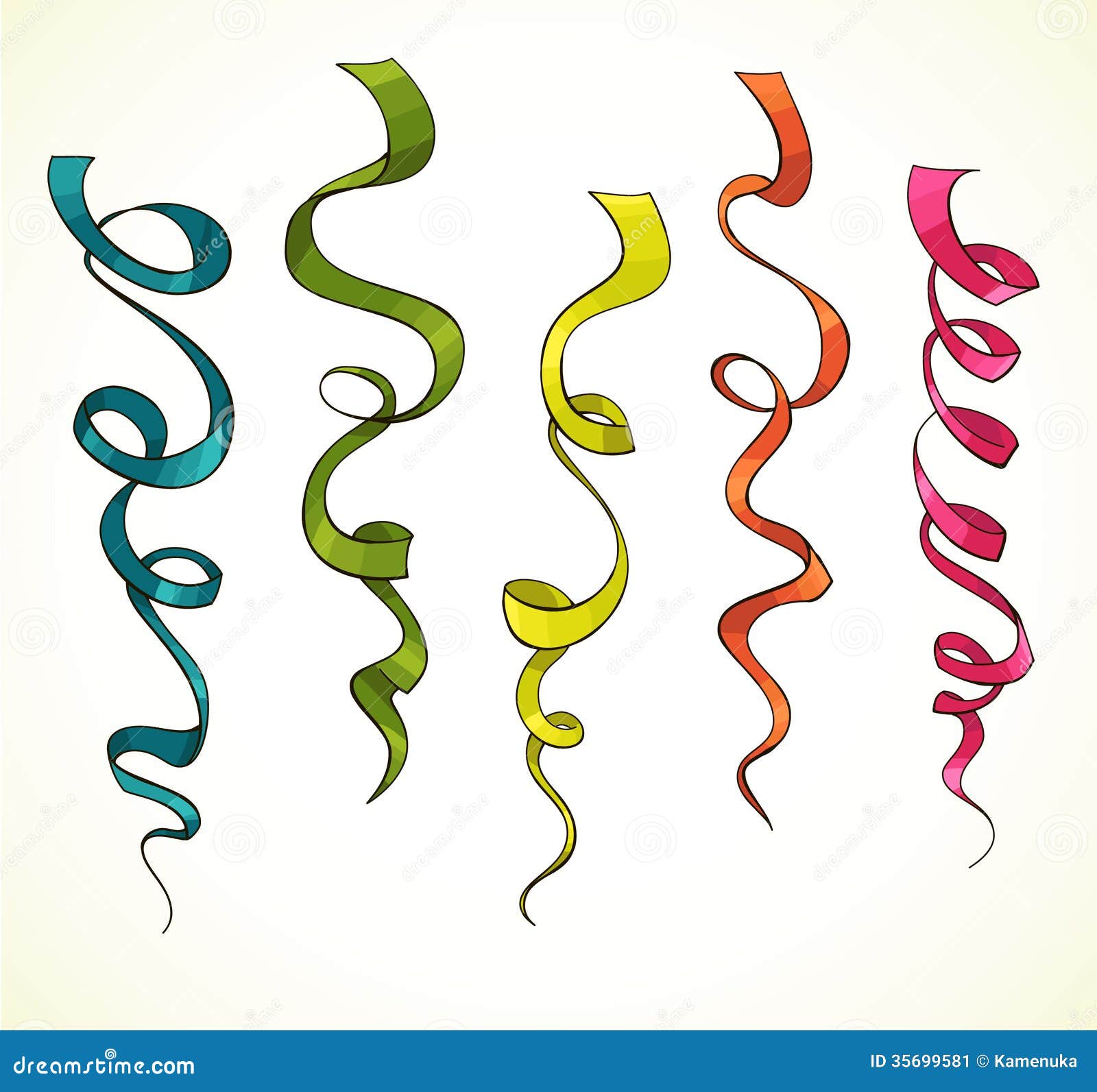 Party Serpentine. Ribbons. Celebration Stock Vector - Illustration of ...
