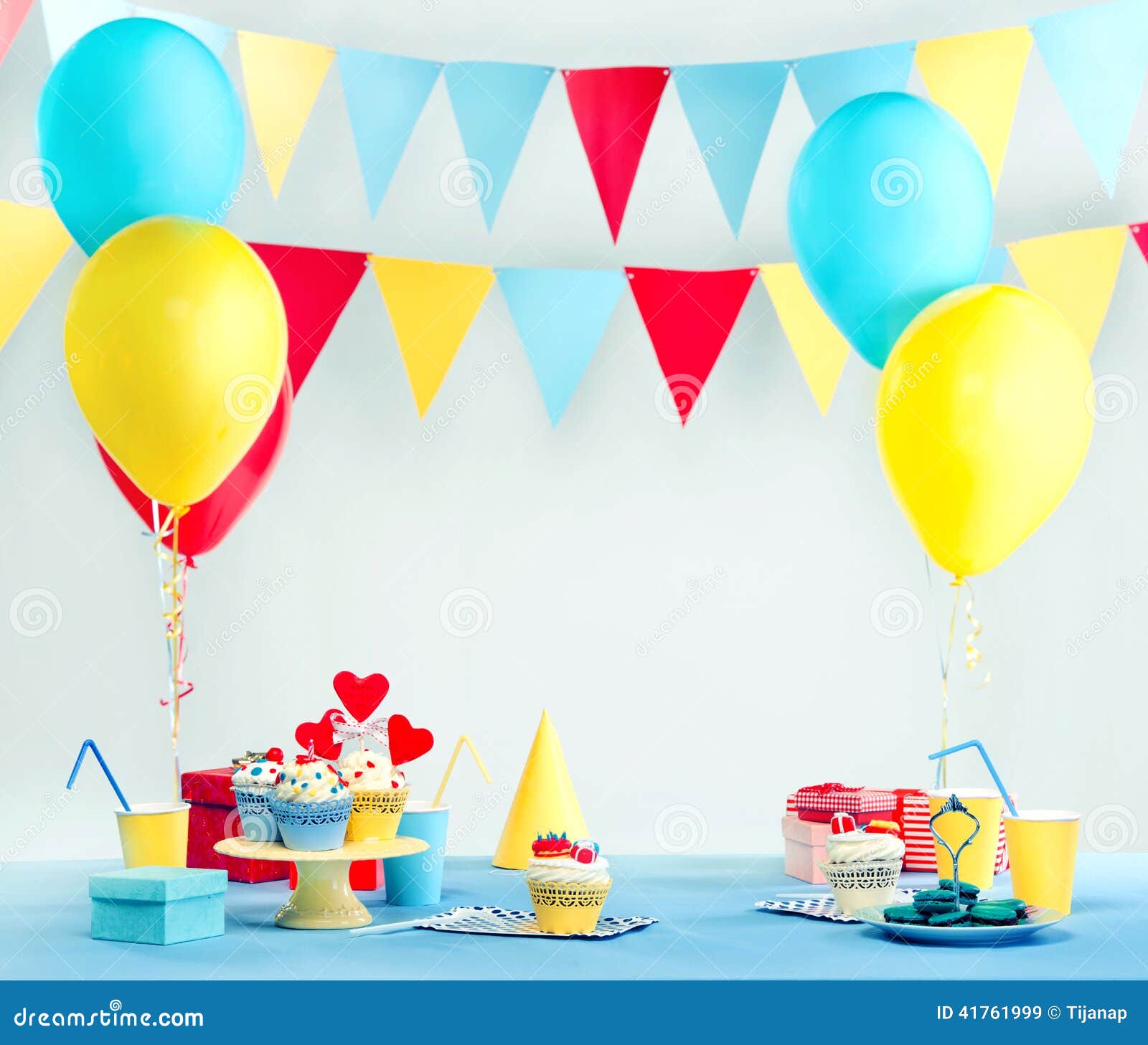 Party set stock image. Image of decoration, birthday - 41761999