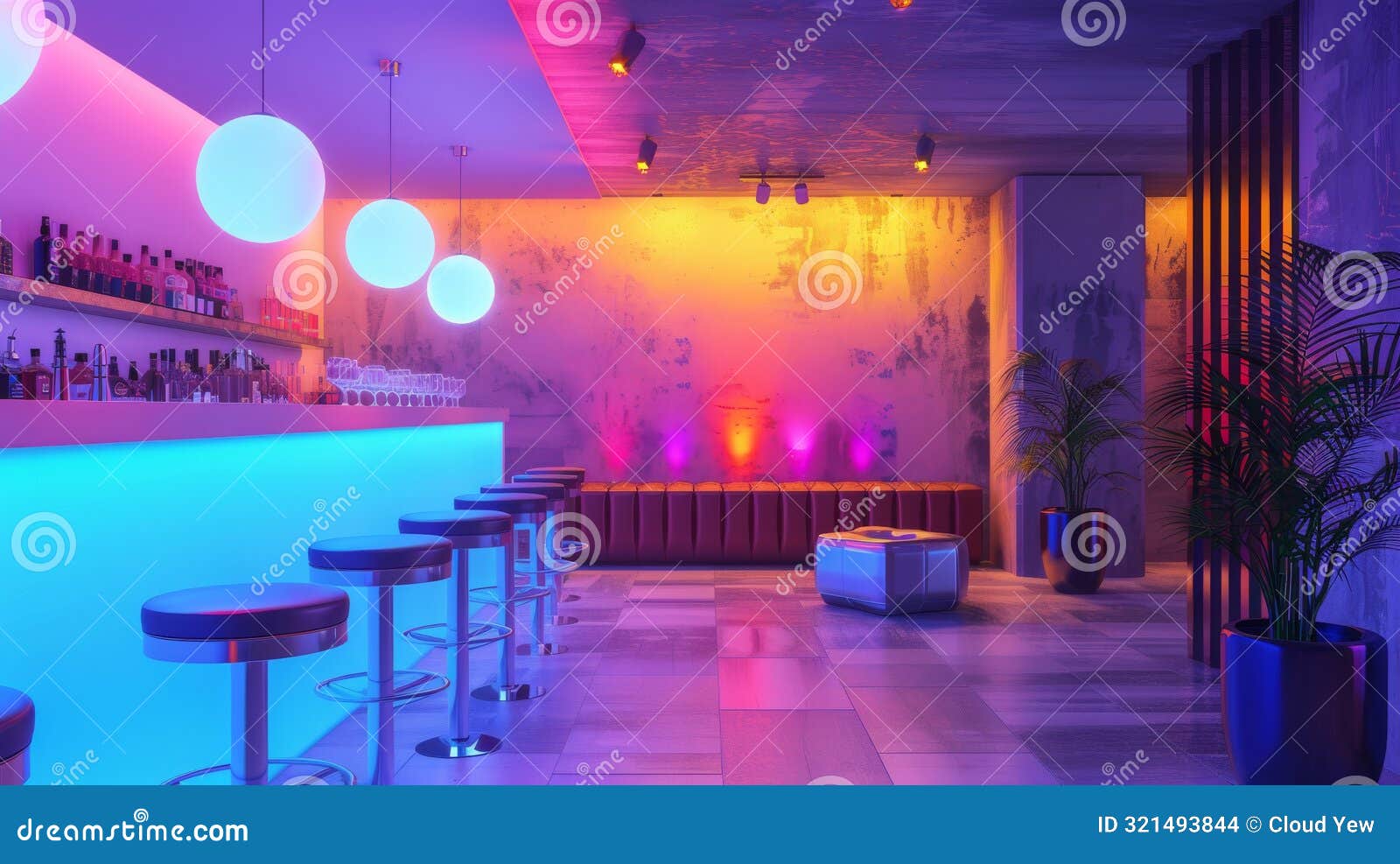 Party Setting with Ample Space for Ads Stock Illustration ...