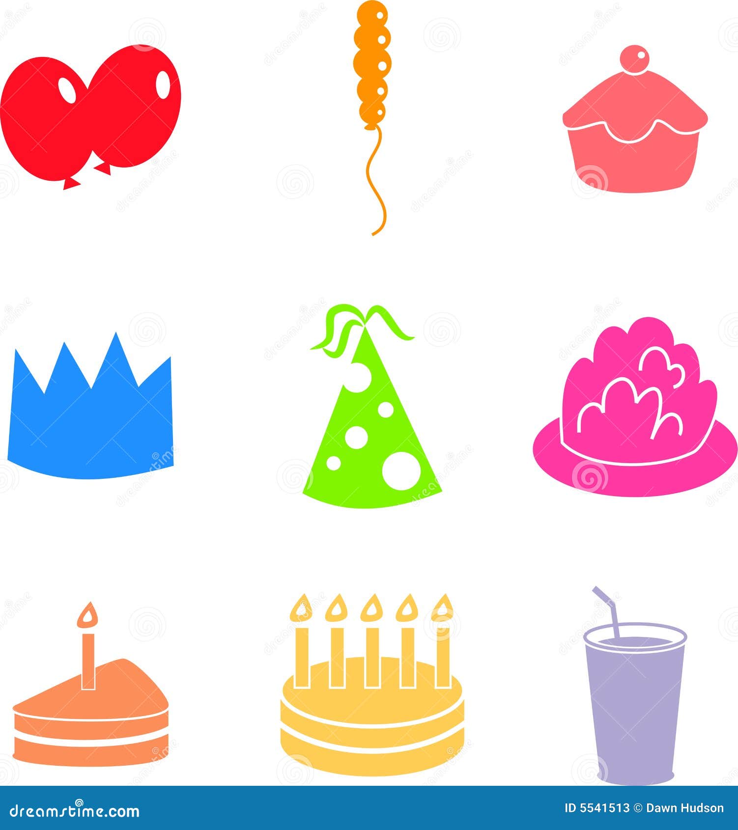 Party shapes stock vector. Illustration of illustration - 5541513