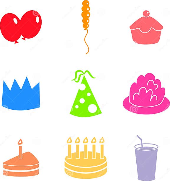 Party shapes stock vector. Illustration of elements, sweet - 5541513