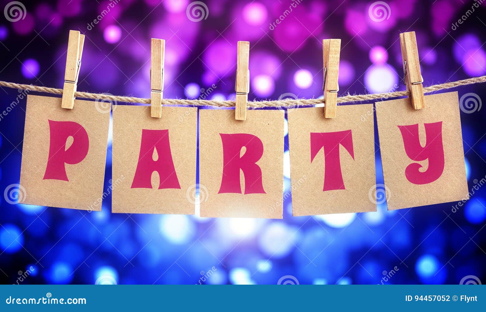 Party sign stock photo. Image of dance, bash, letters - 94457052