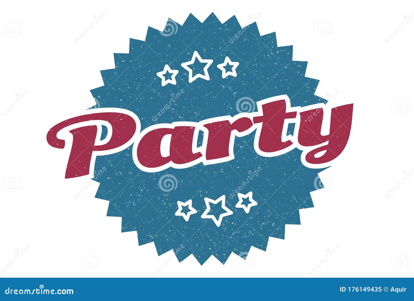 Party Sign. Party Vintage Retro Label Stock Vector - Illustration of ...