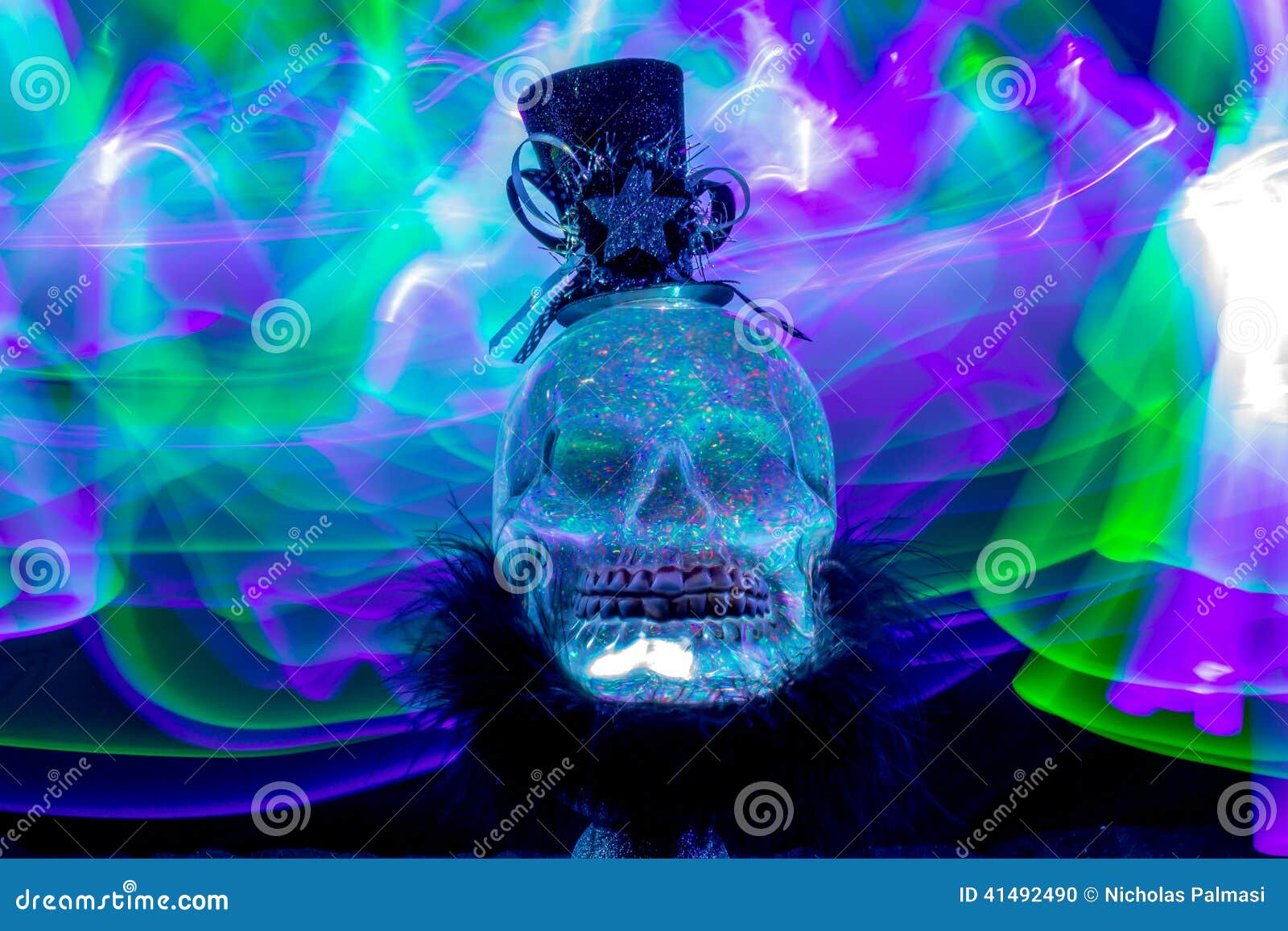 Party Skull stock photo. Image of party, feathers, holidays - 41492490