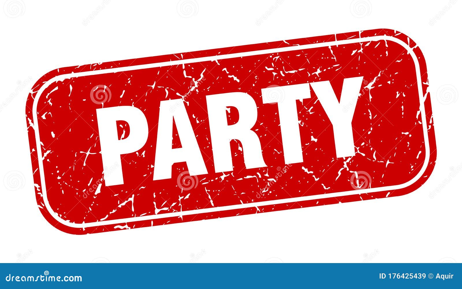 Party Stamp. Party Square Grungy Isolated Sign Stock Vector ...