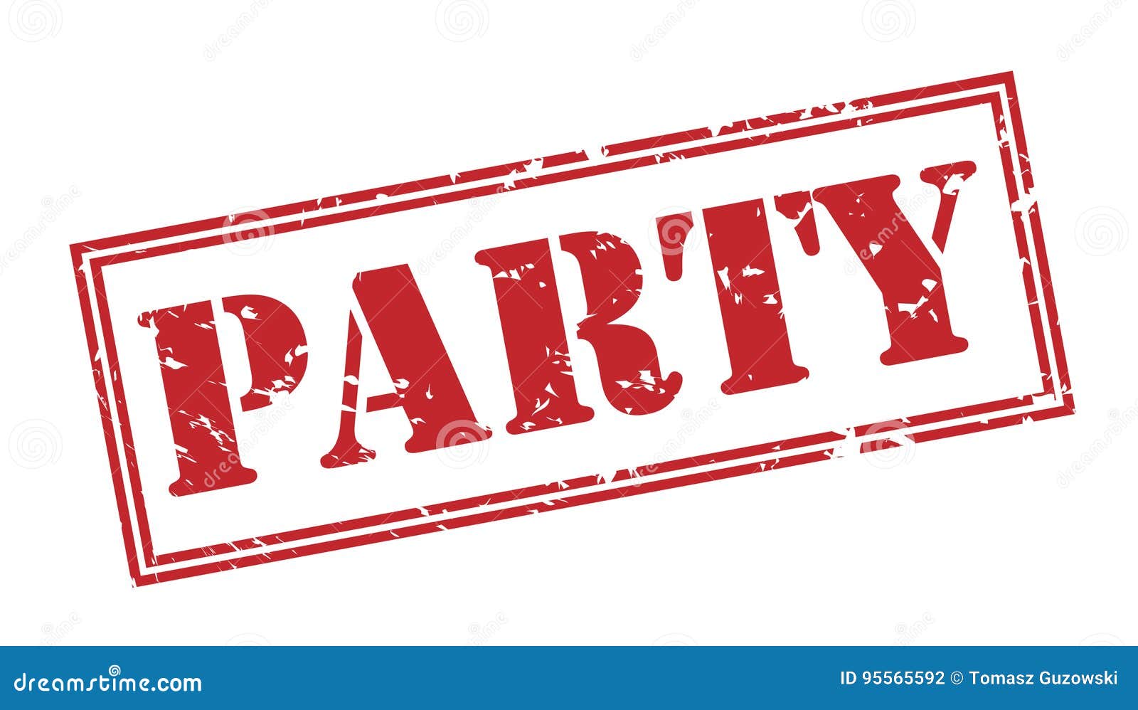 Party Stamp on White Background Stock Illustration - Illustration of ...