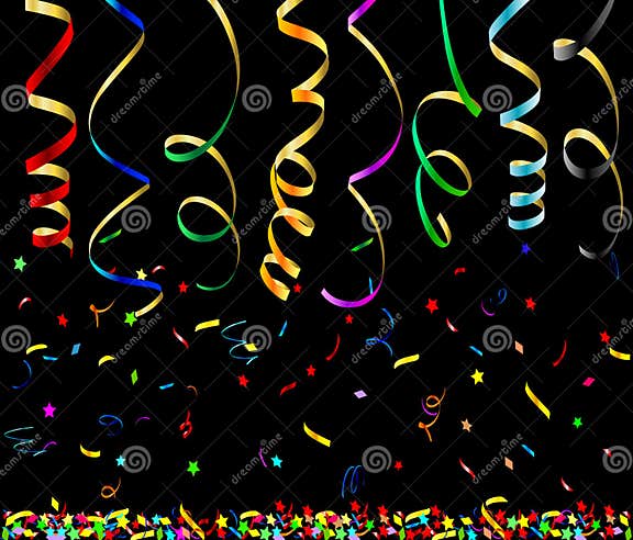 Party streamers stock vector. Illustration of celebration - 12952361