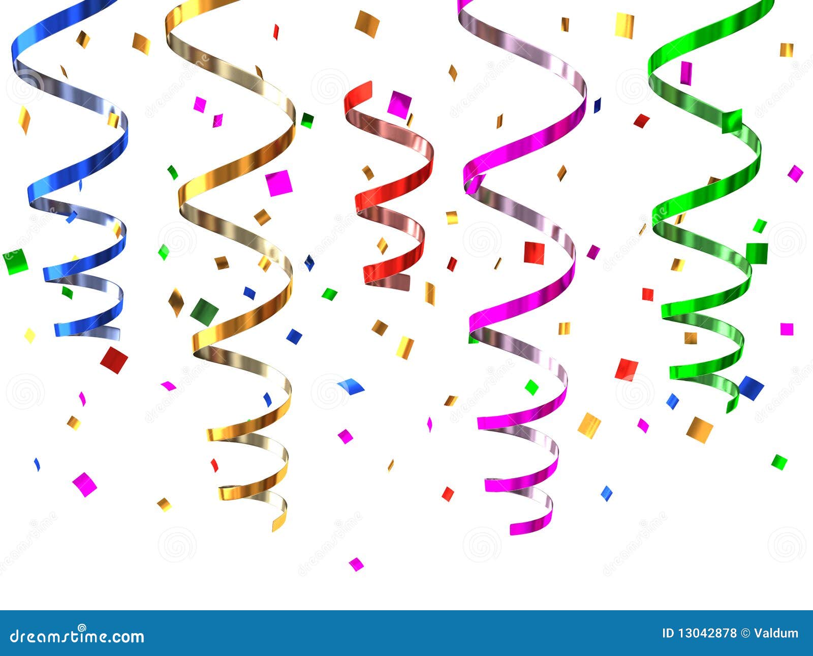 Party streamers stock illustration. Illustration of object - 13042878
