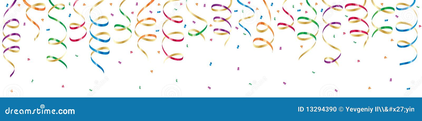 Party streamers stock vector. Illustration of celebration - 13294390