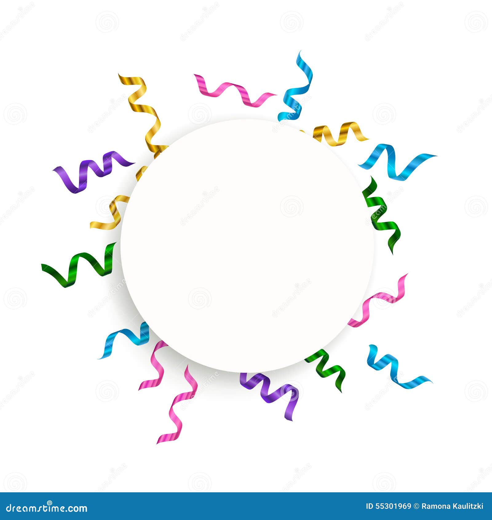 Party Streamers Clipart Border