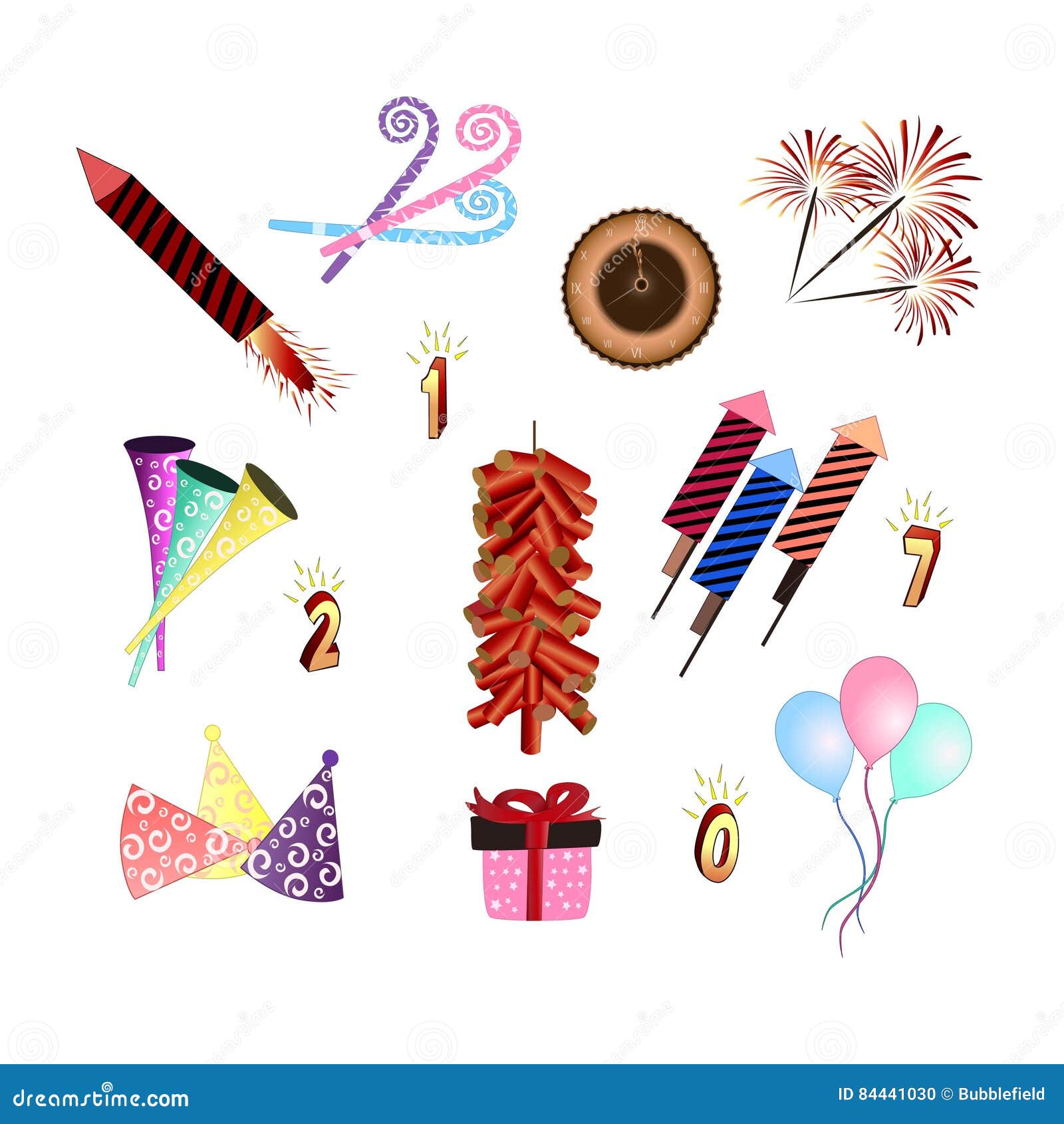 Party Stuff stock vector. Illustration of bright, element - 84441030