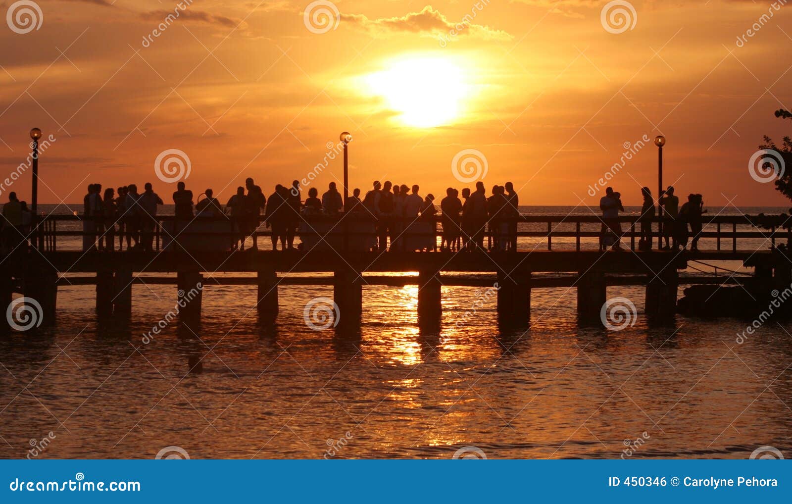 Party at Sunset stock photo. Image of dock, evening, people - 450346