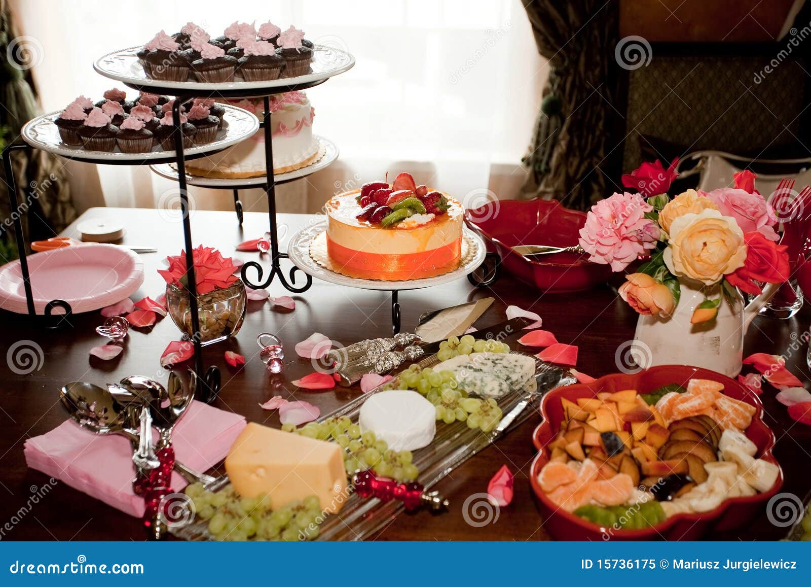 Party table stock image. Image of dessert, sweet, healthy - 15736175