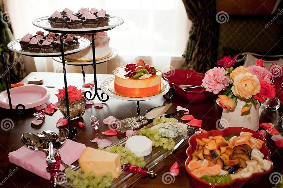 Party table stock image. Image of dessert, sweet, healthy - 15736175