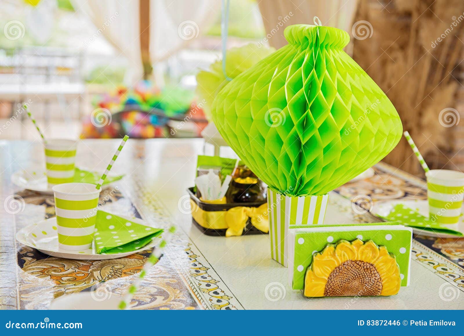 Party table for birthday stock photo. Image of british - 83872446