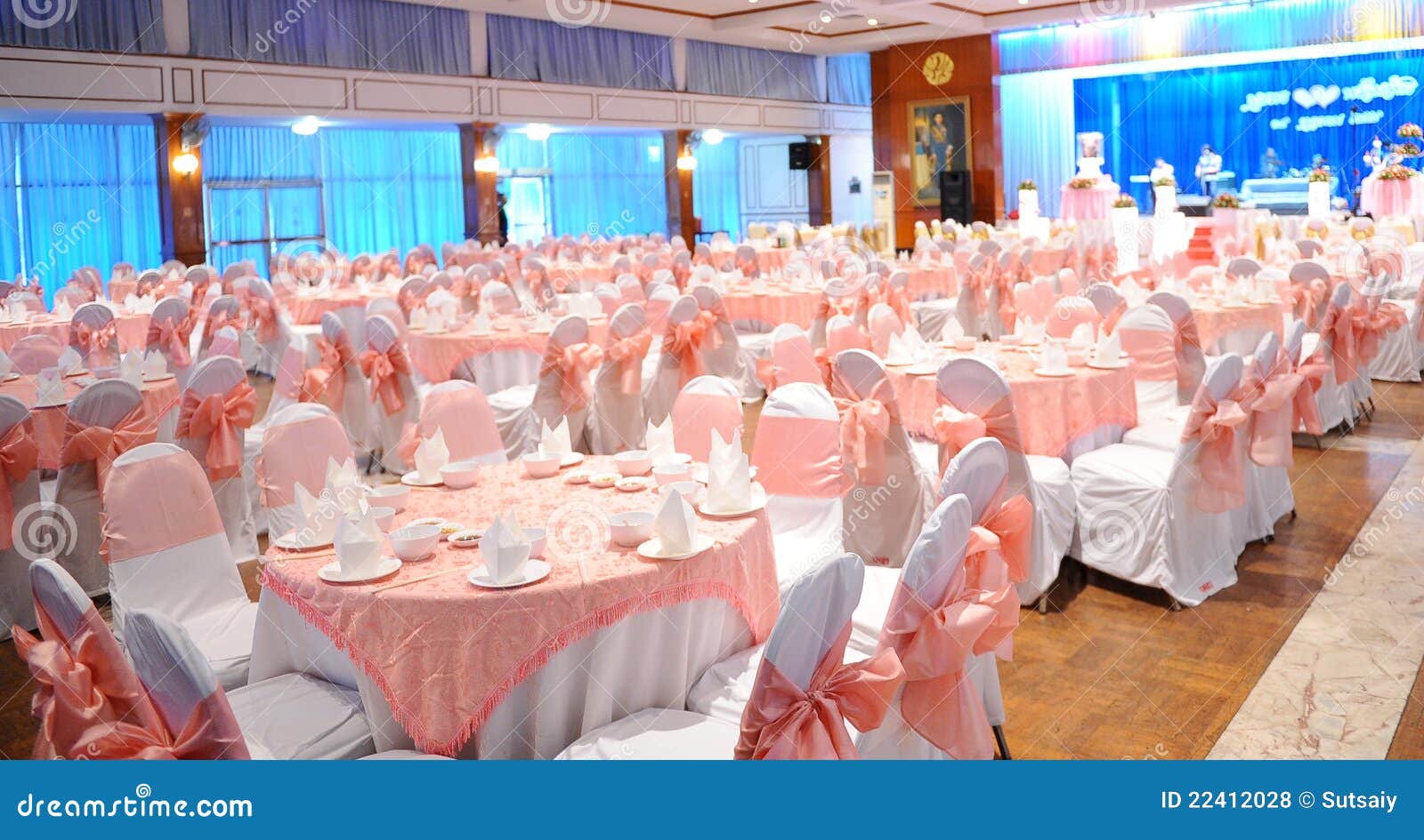 Party table setting stock photo. Image of dishes, lunch - 22412028