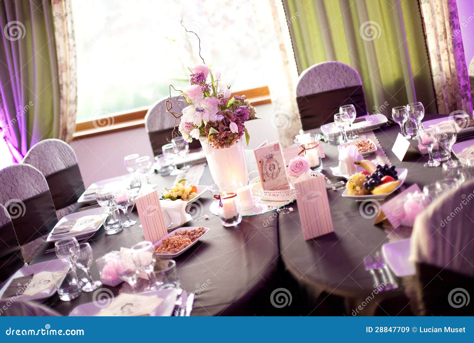 Party table setting stock image. Image of anniversary - 28847709