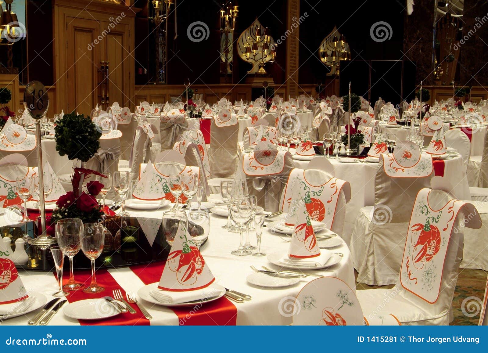Party tables stock image. Image of table, seafood, event - 1415281