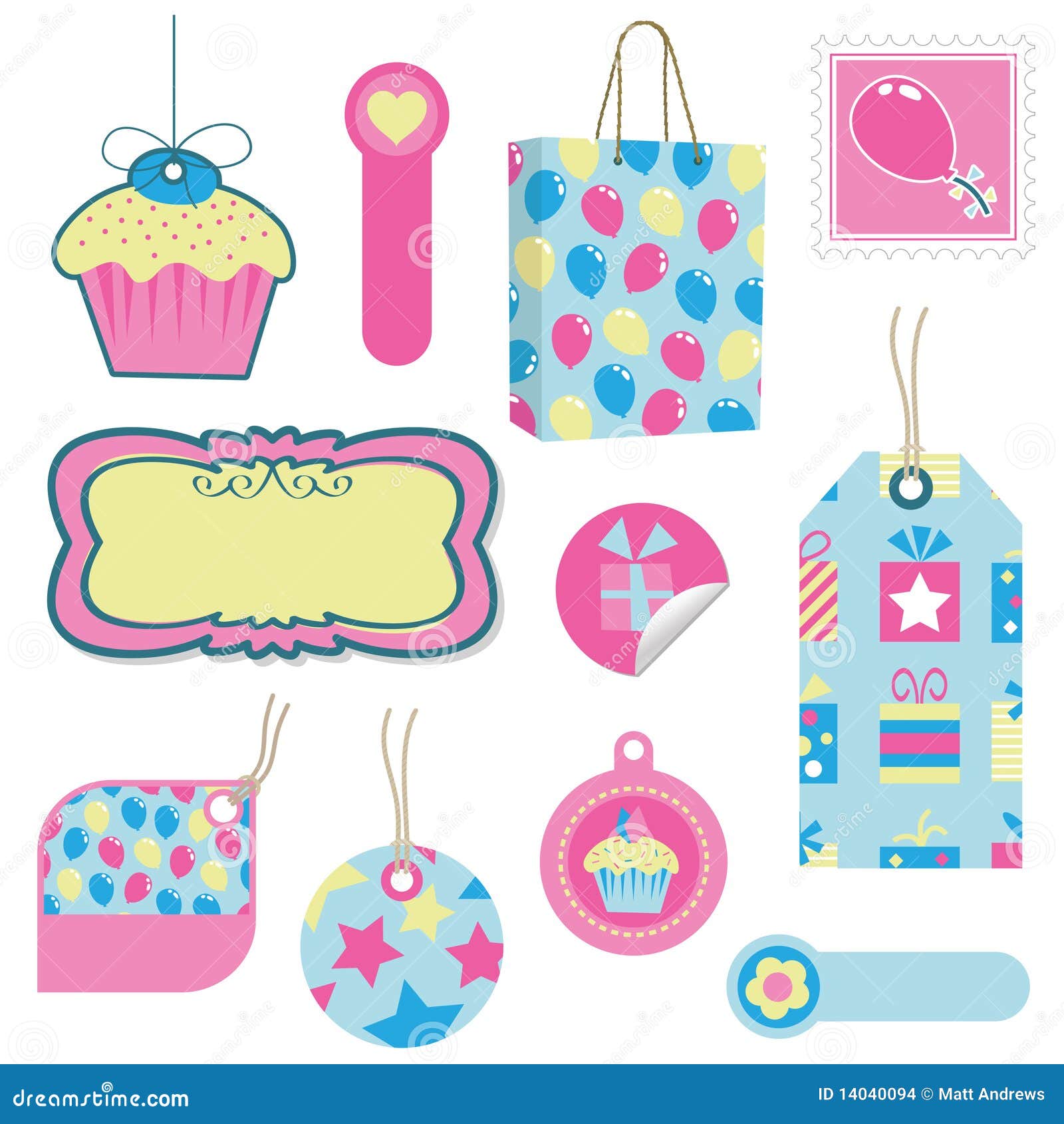 Party tags stock vector. Illustration of star, heart - 14040094