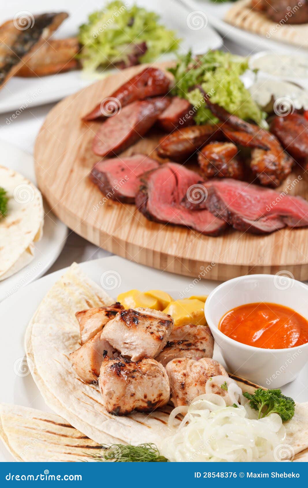 Party with tasty dishes stock photo. Image of party, grilled - 28548376