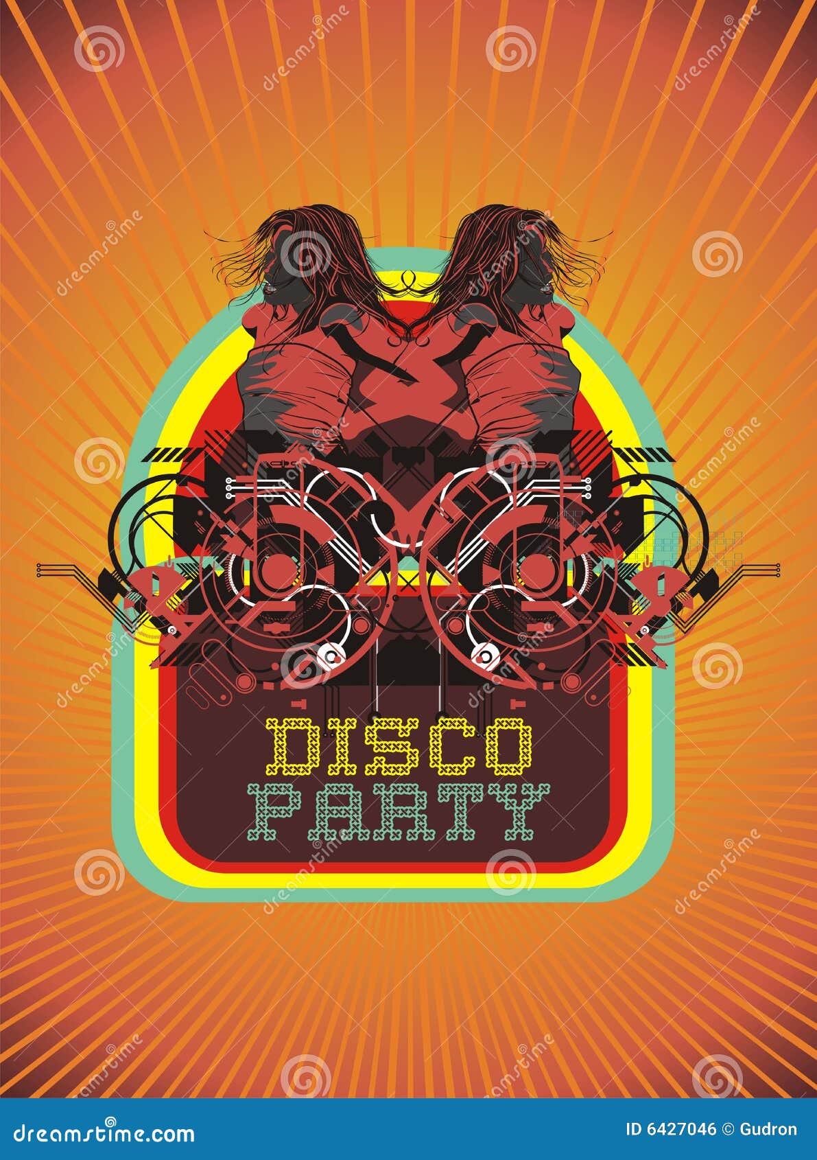 Party tech background stock vector. Illustration of beautiful - 6427046