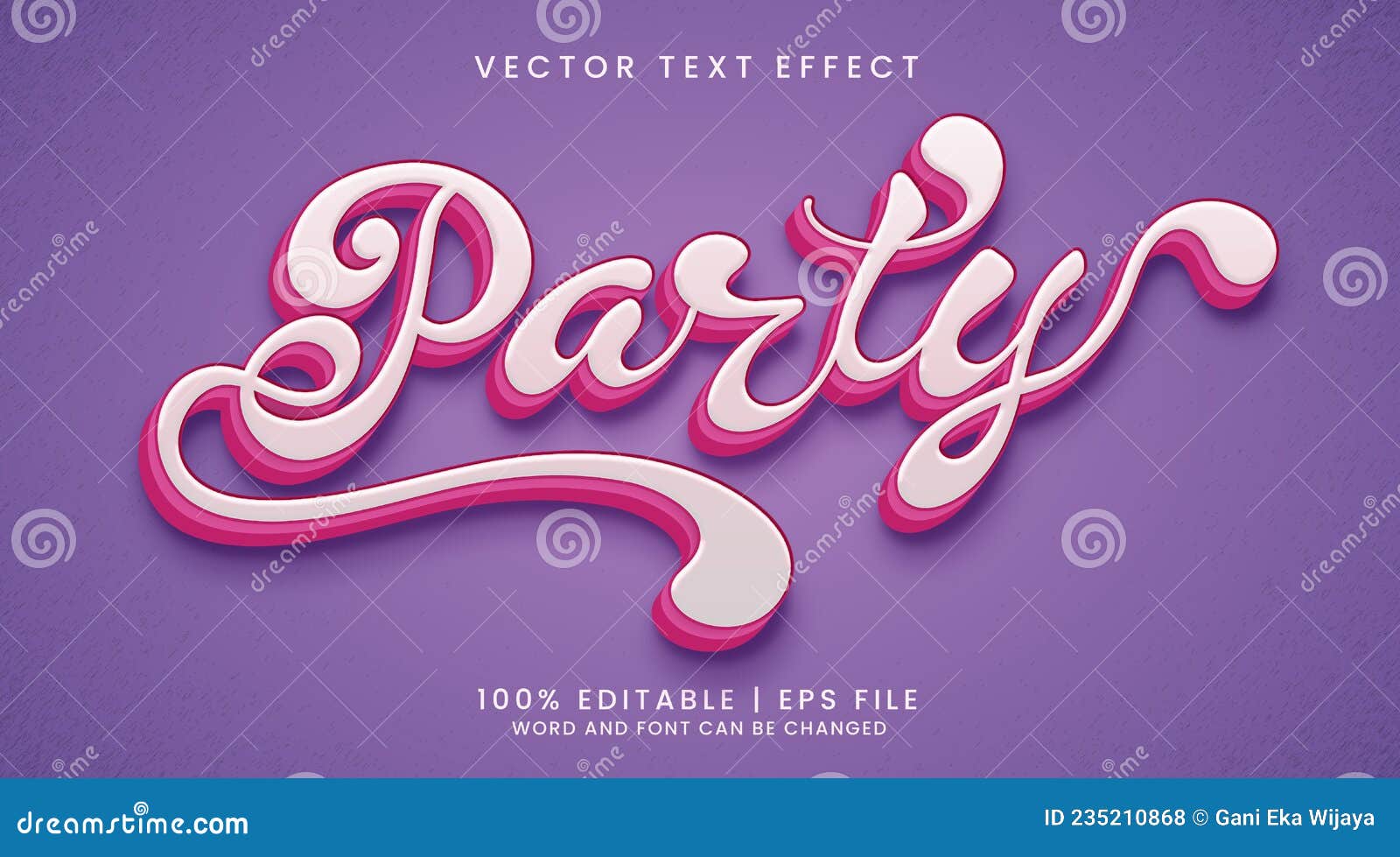 Party text style effect stock vector. Illustration of elegant - 235210868