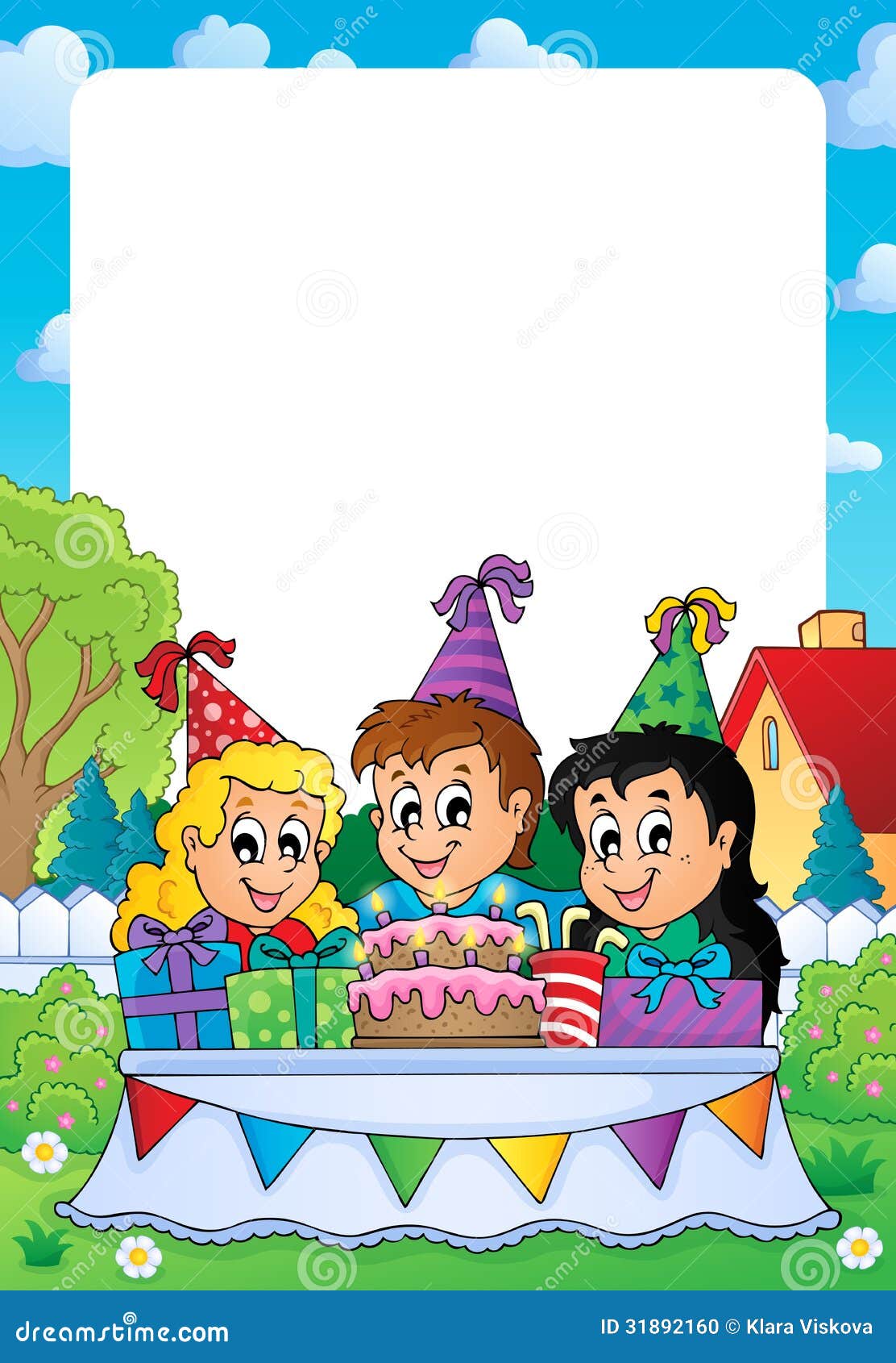 Party theme frame 2 stock vector. Illustration of happiness - 31892160