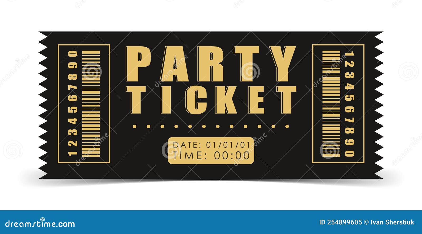 Party Ticket Template. Ticket Design Template. Vector. Stock Vector ...
