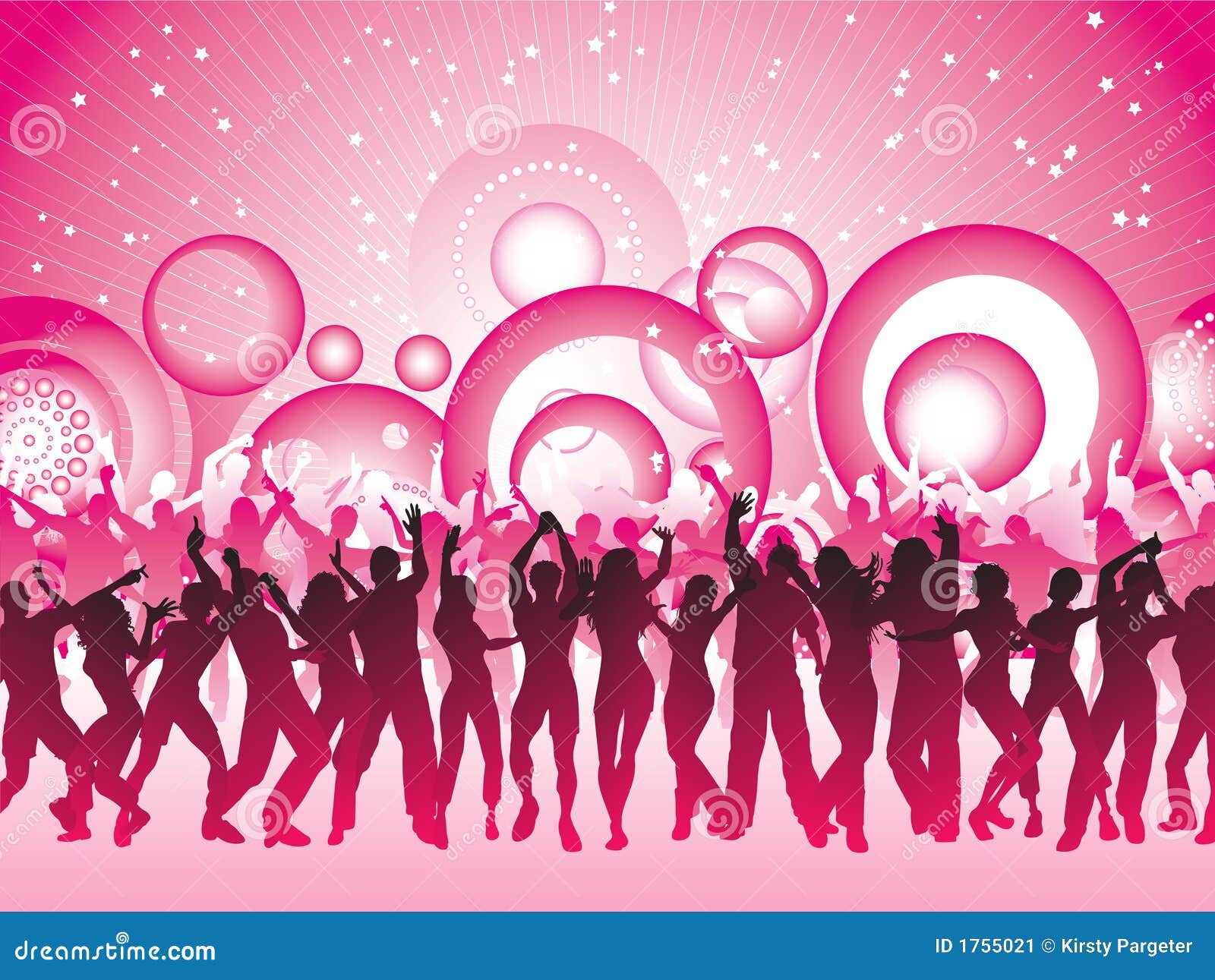 Party time stock vector. Illustration of dancing, dancers - 1755021
