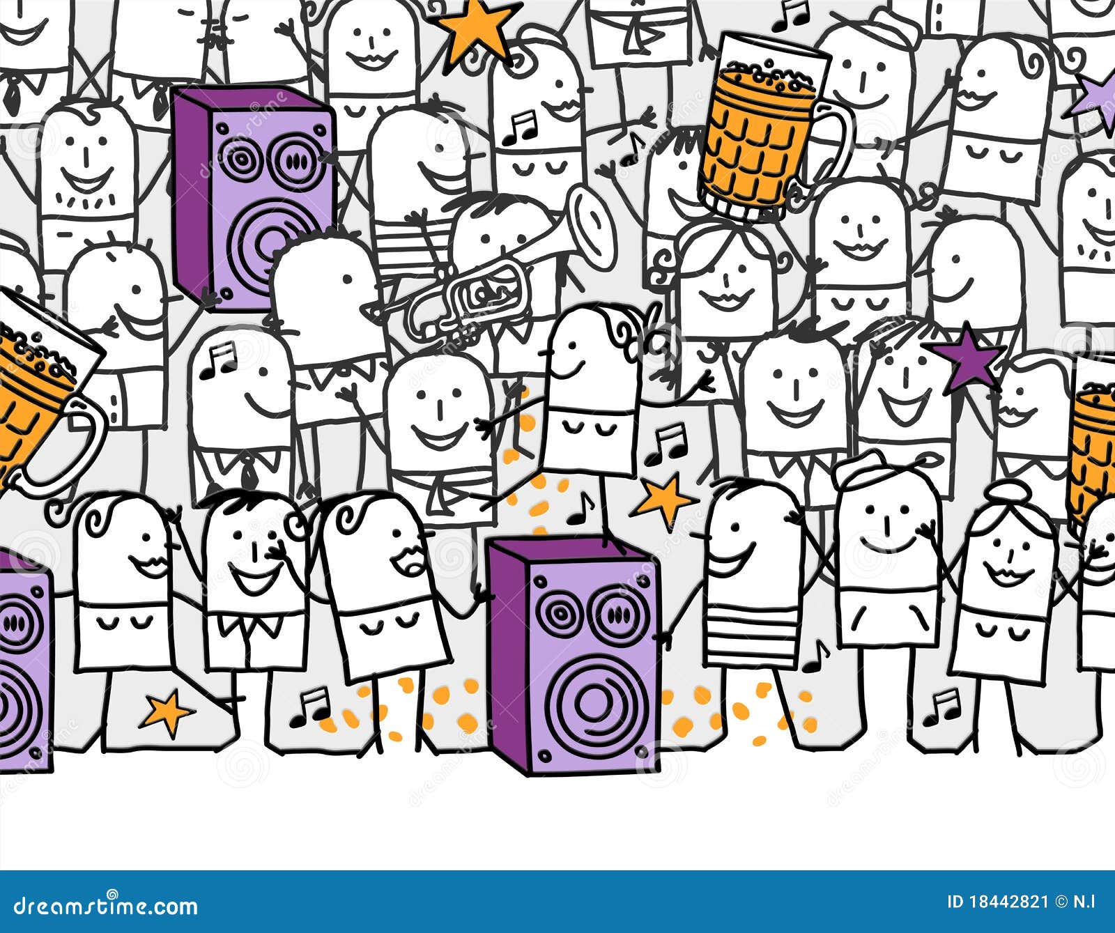 Party time stock illustration. Illustration of night - 18442821