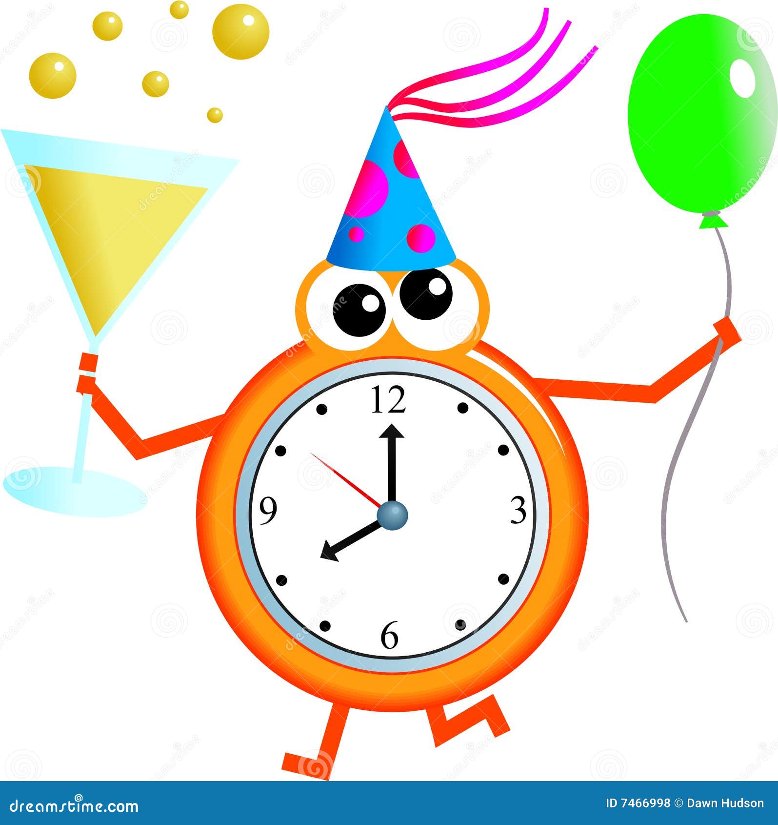 Party time stock illustration. Illustration of face, clip - 7466998