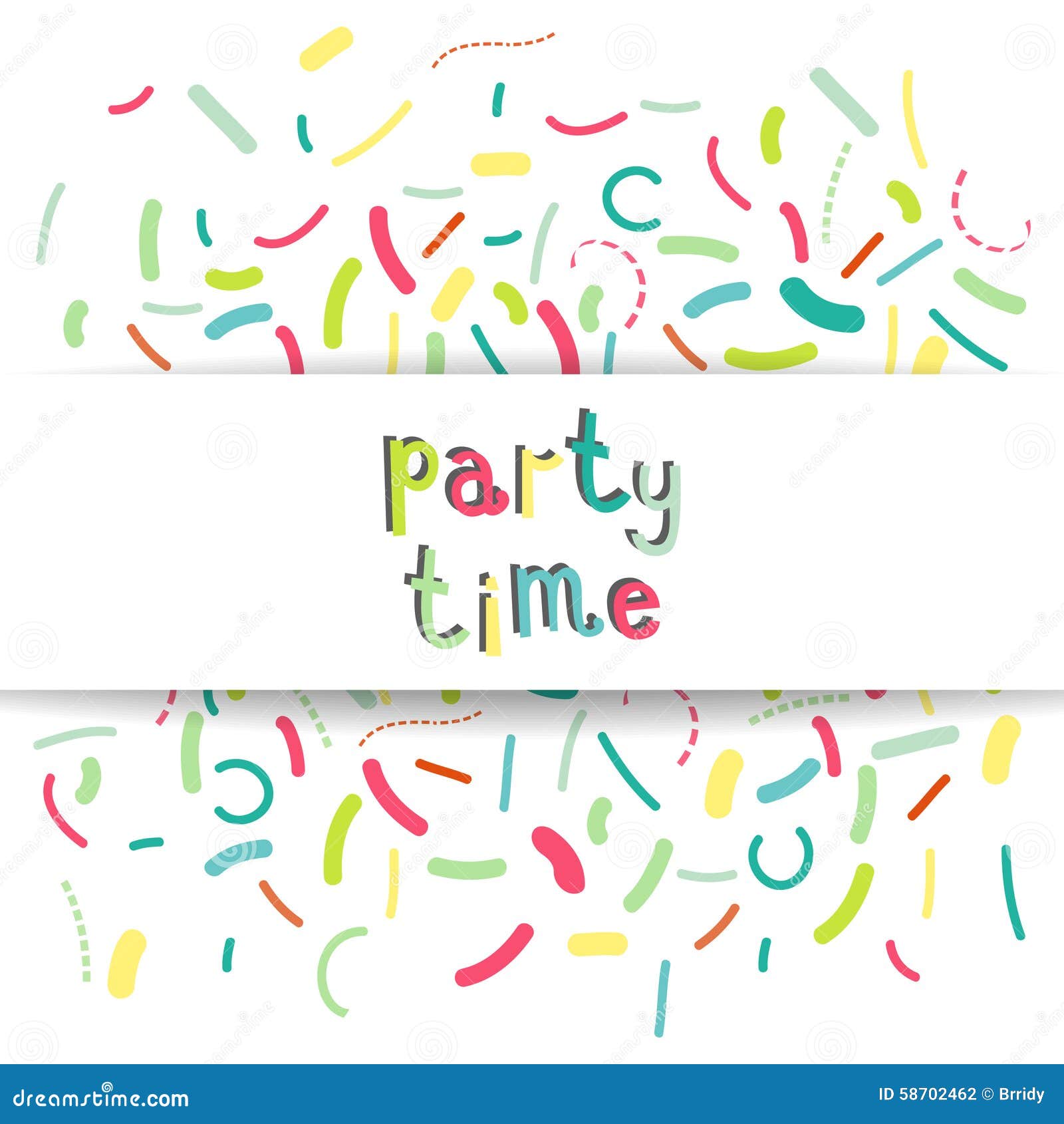 Party time banner stock vector. Illustration of celebration - 58702462
