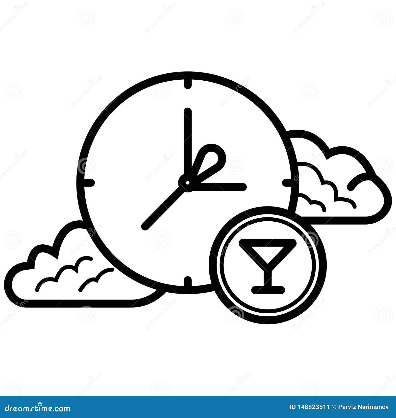 Party time icon stock vector. Illustration of concept - 148823511