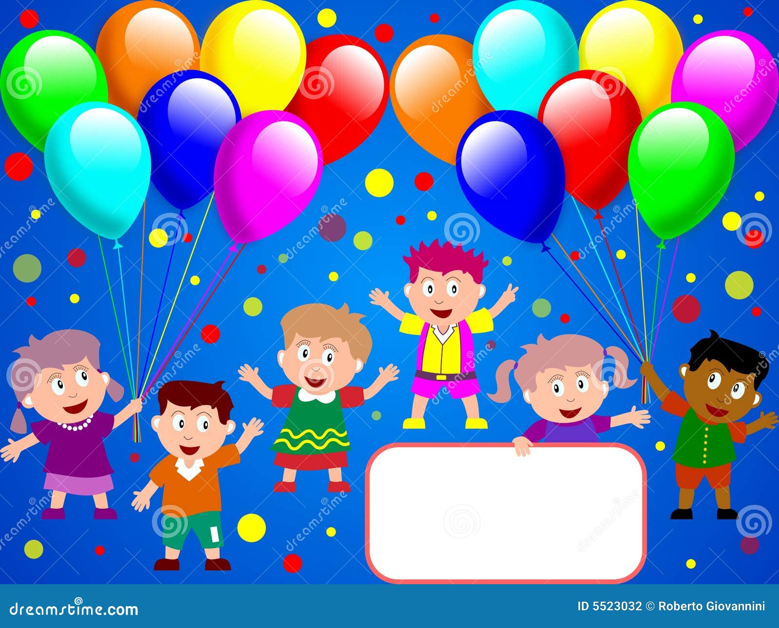 Party Time for Kids [1] stock illustration. Illustration of energy ...