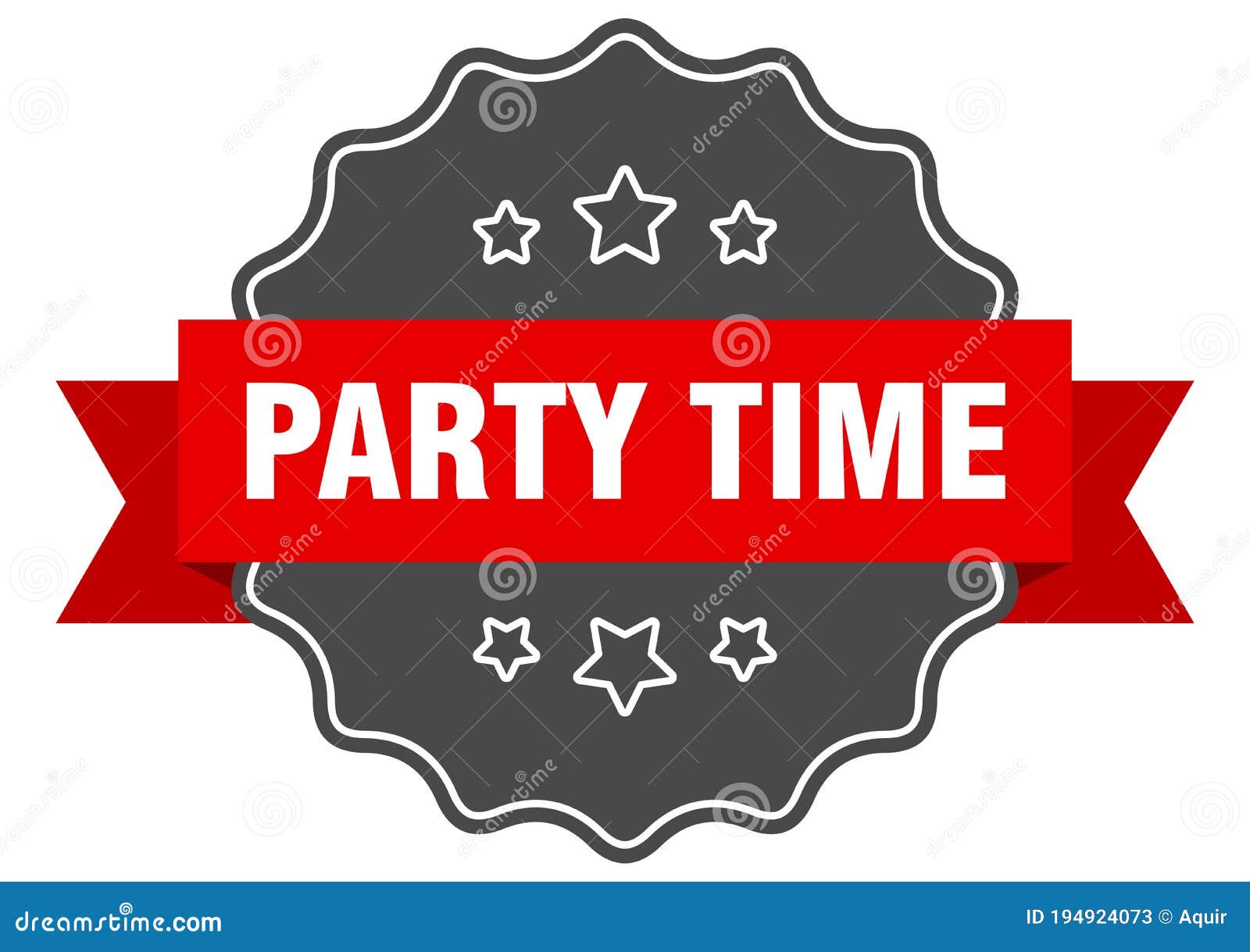 Party time label stock vector. Illustration of time - 194924073