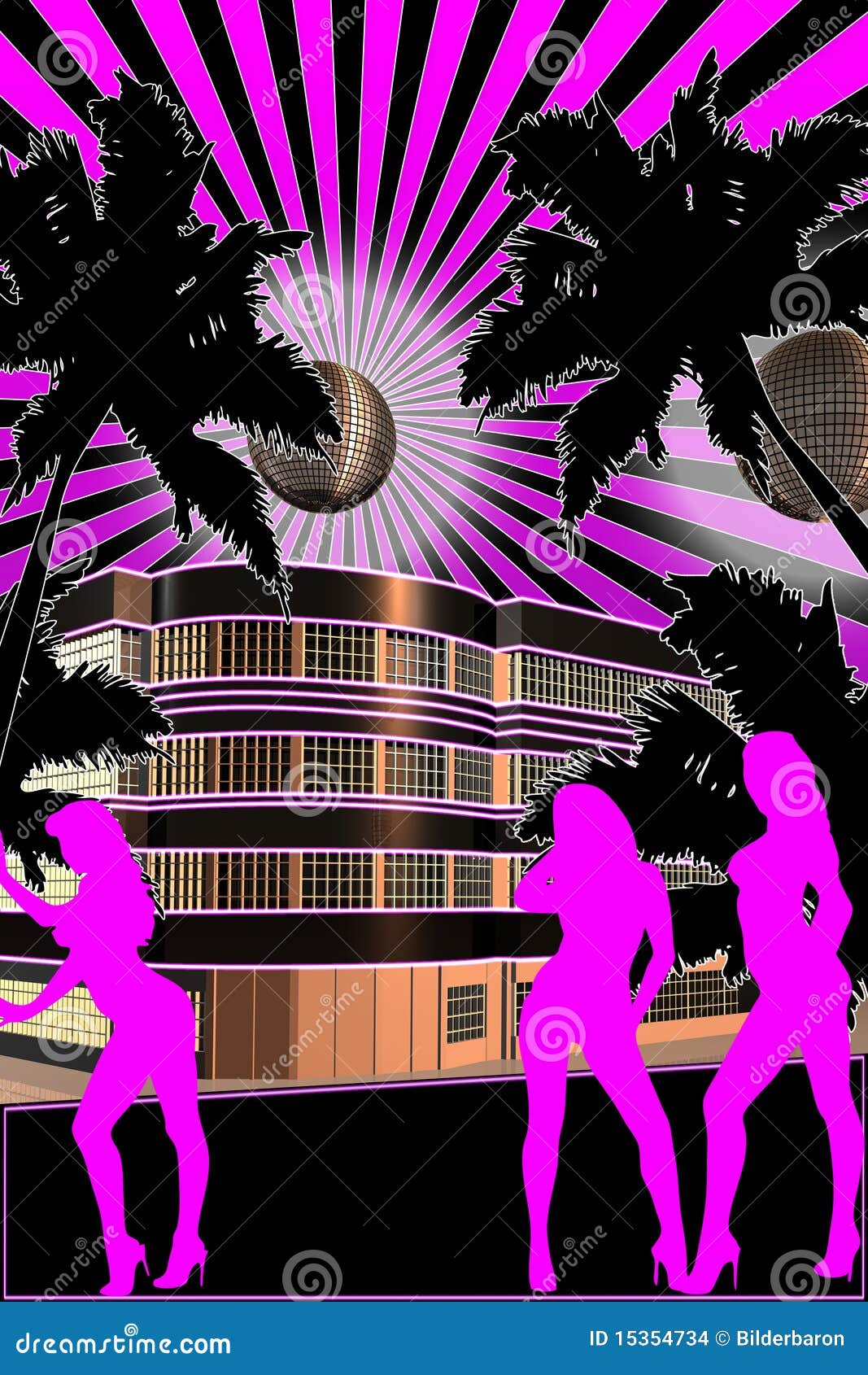 Party Time Pink stock illustration. Illustration of woman - 15354734