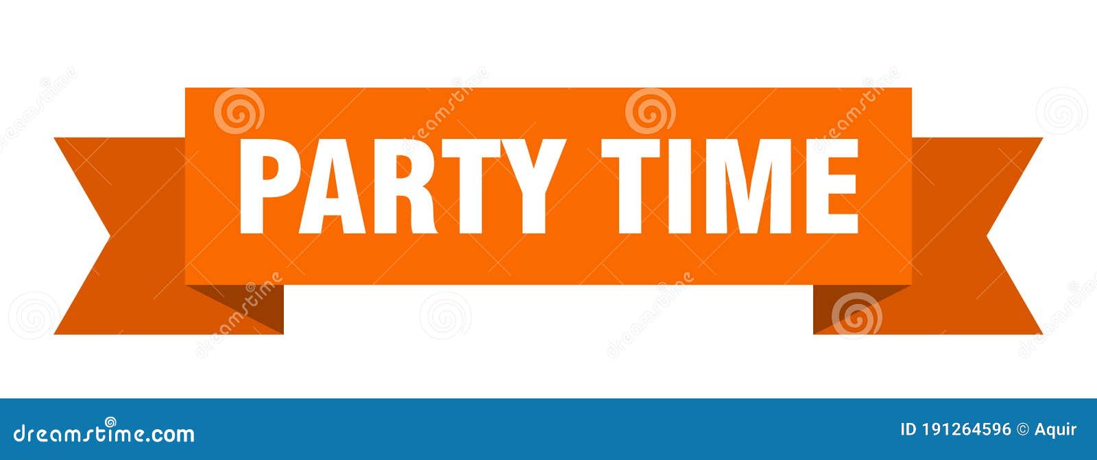 Party time ribbon. stock vector. Illustration of vignette - 191264596