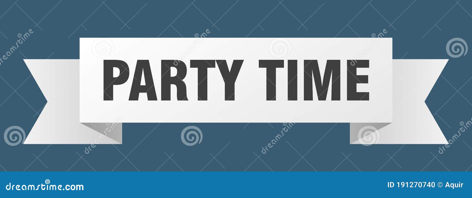 Party time ribbon. stock vector. Illustration of seal - 191270740
