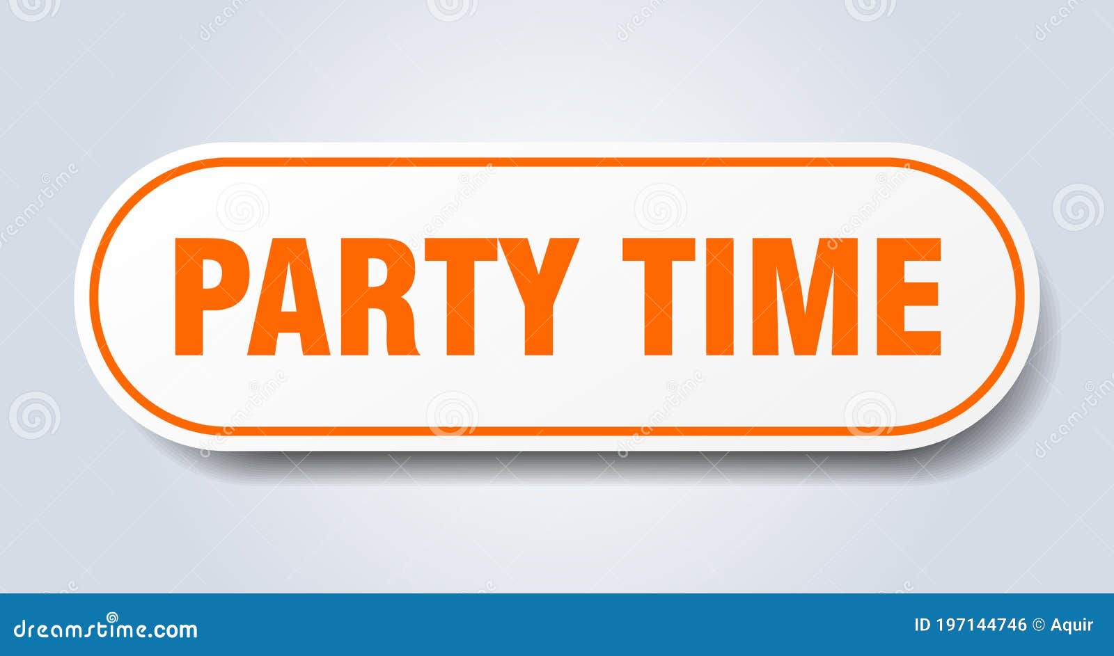 Party time sticker. stock vector. Illustration of isolated - 197144746