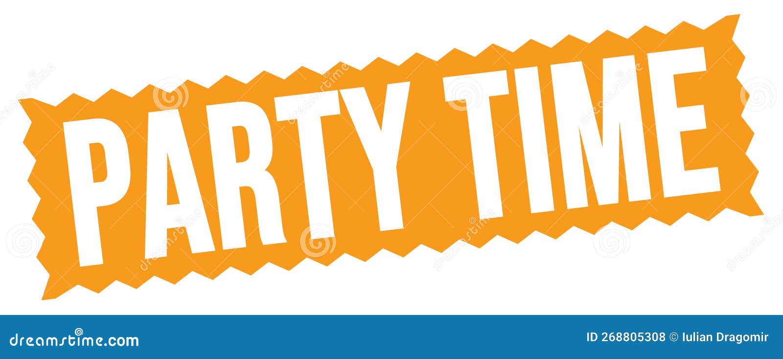 PARTY TIME Text Written on Orange Stamp Sign Stock Illustration ...
