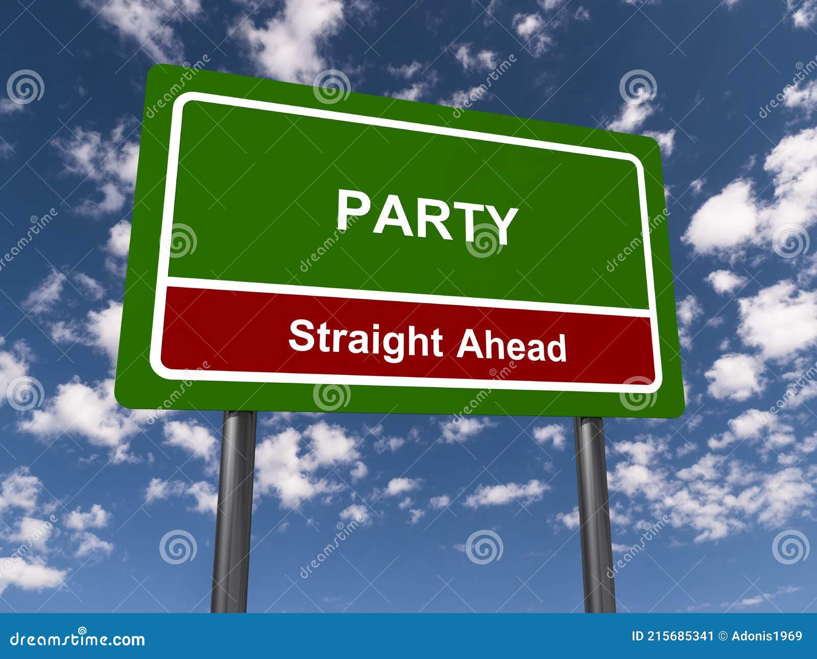 Party traffic sign stock image. Image of gift, horn - 215685341