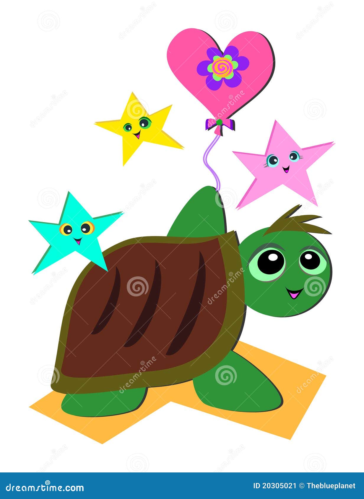 Party Turtle stock vector. Illustration of animal, cute - 20305021