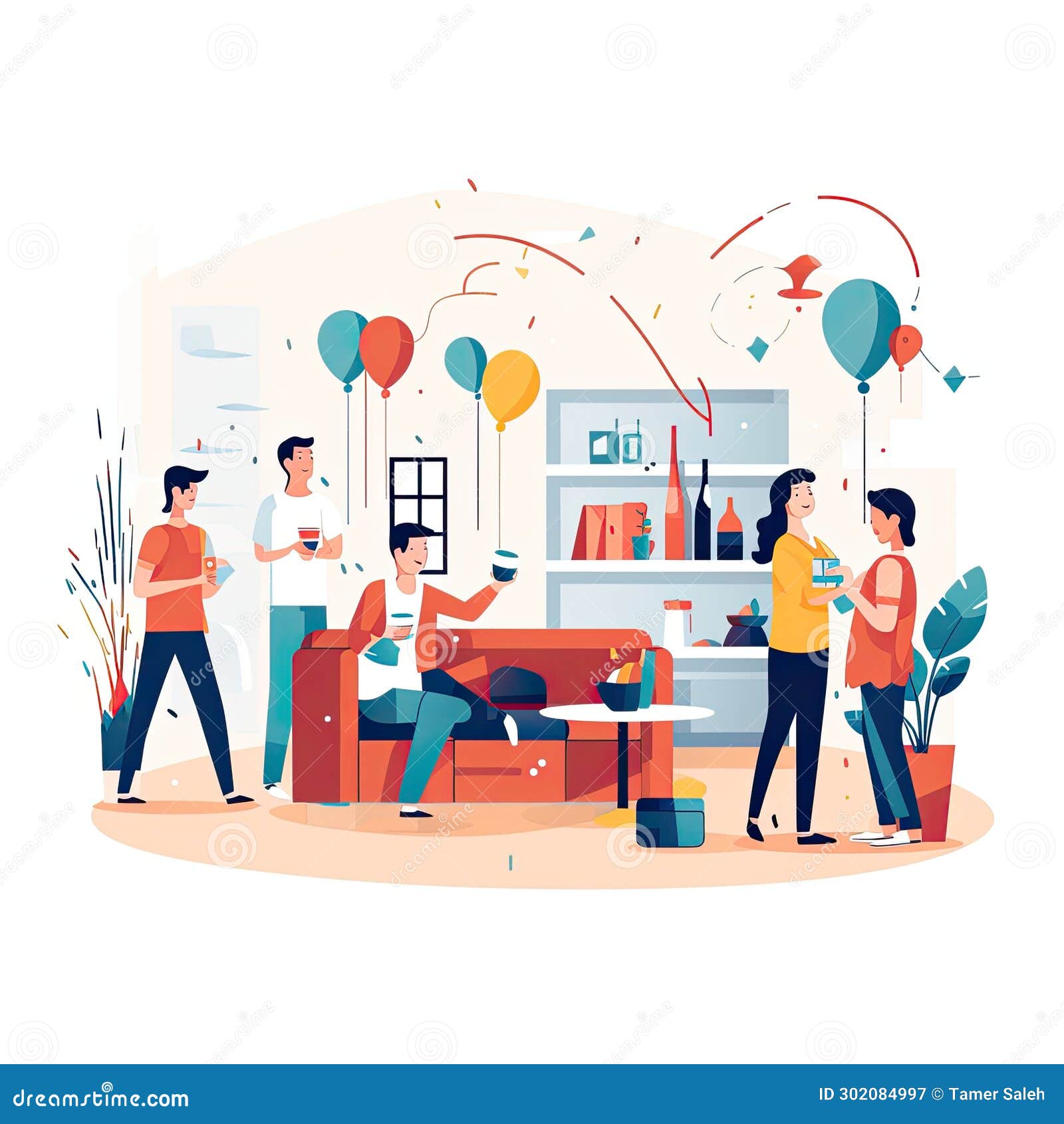 Party Vector Illustration. stock illustration. Illustration of event ...