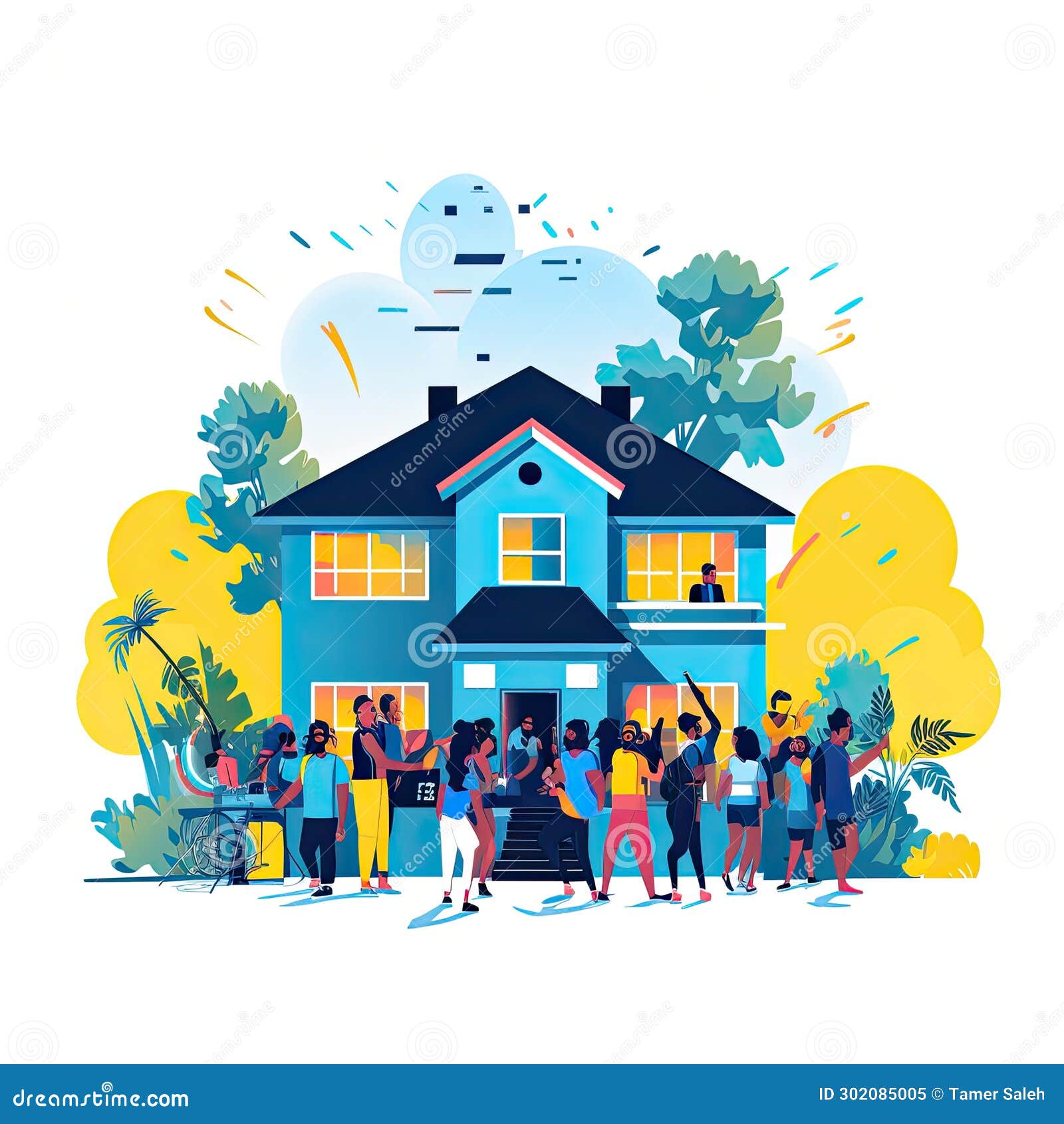 Party Vector Illustration. stock illustration. Illustration of ...