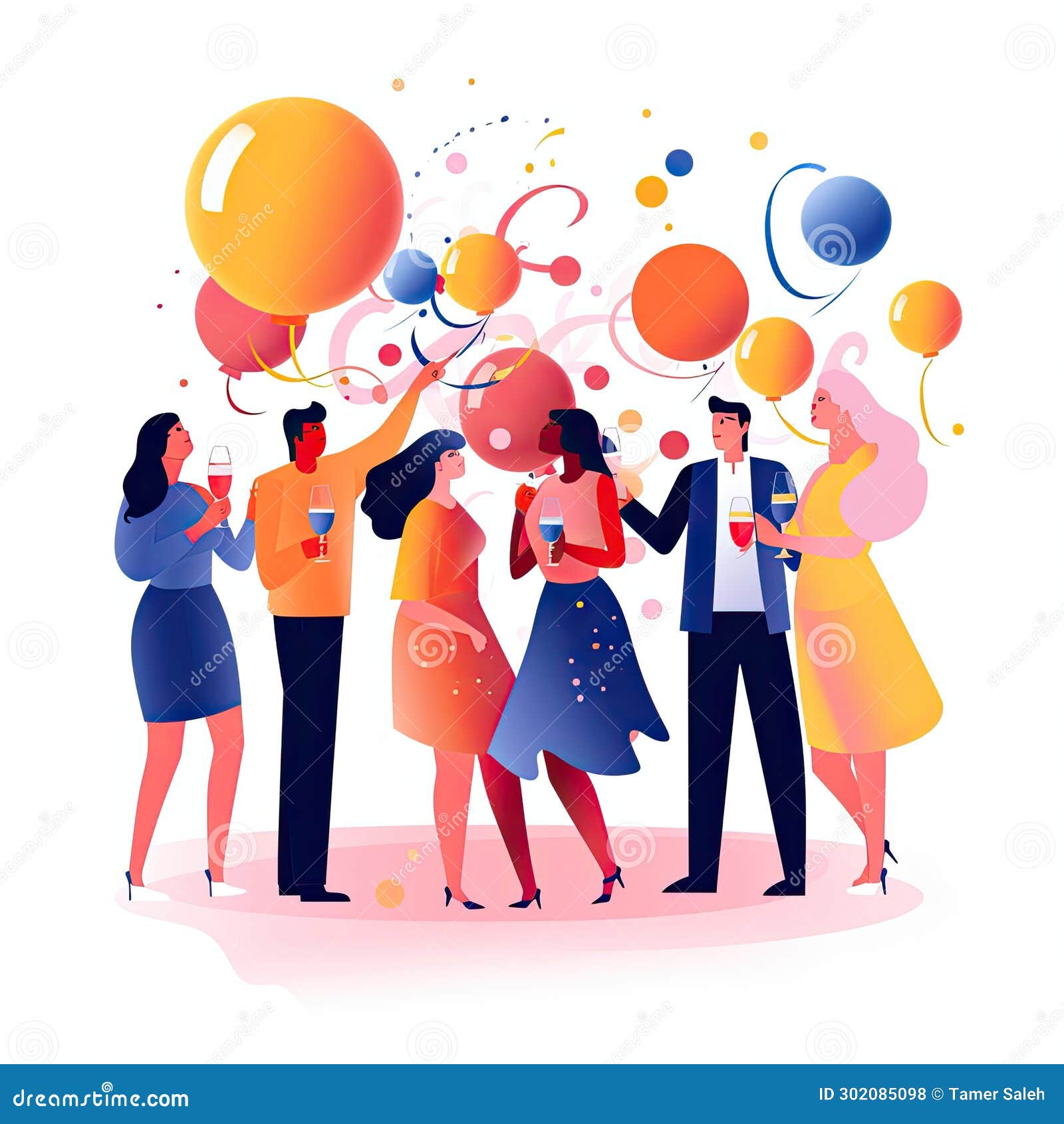 Party Vector Illustration. stock illustration. Illustration of ...