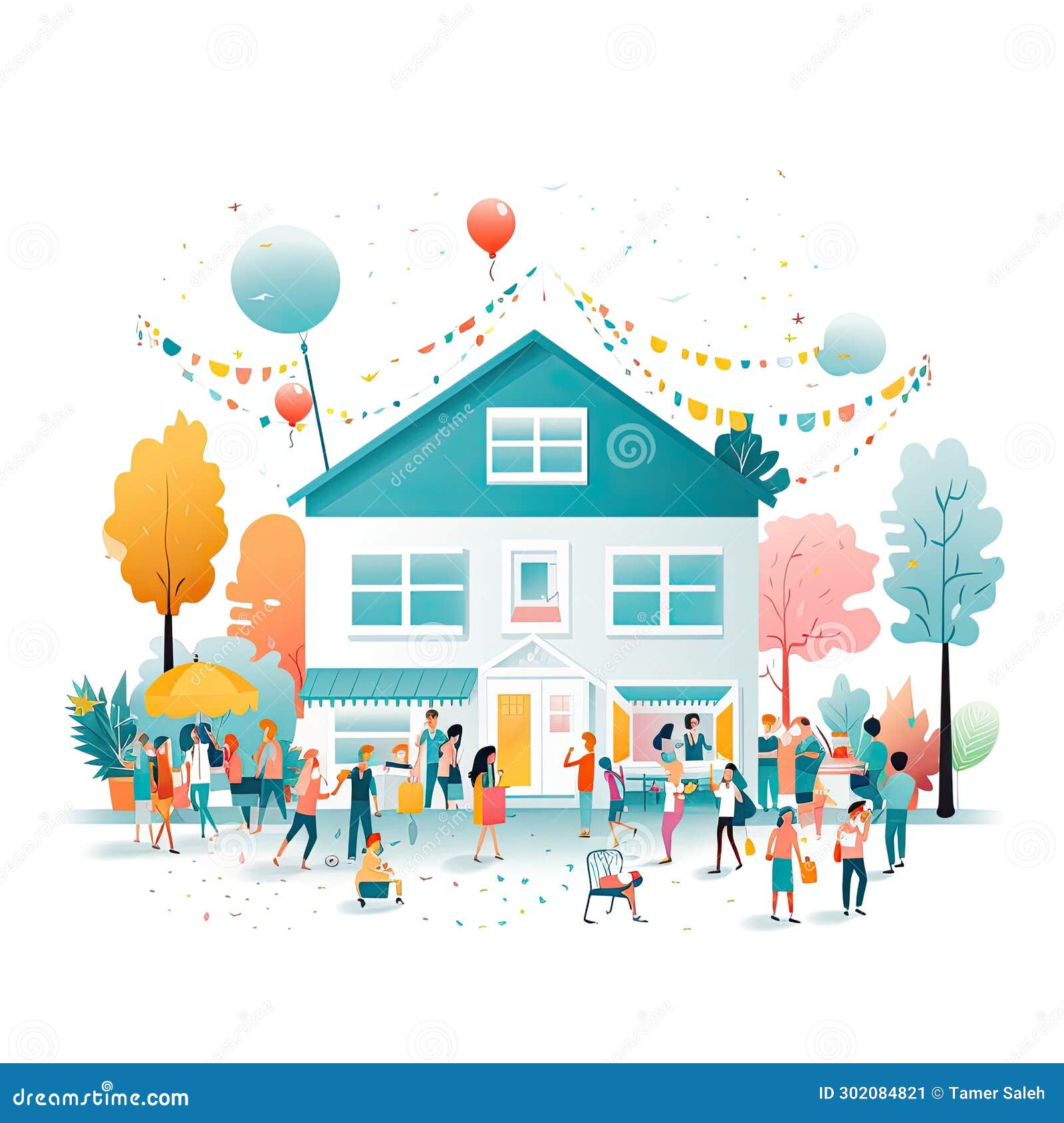 Party Vector Illustration. stock illustration. Illustration of ...